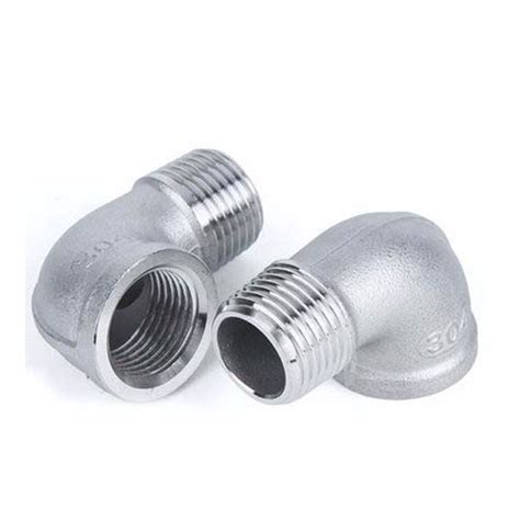 Co Điếu Inox SS304 Co Nối Ren Trong Ngoài 90 Độ GARANNEOTECH