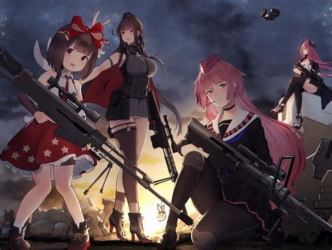 Dsr 50 Ntw 20 M99 And M82a1 Girls Frontline Drawn By Hayabusa
