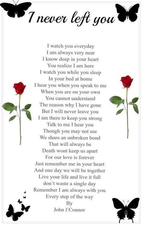 I Never Left You Poem Printable