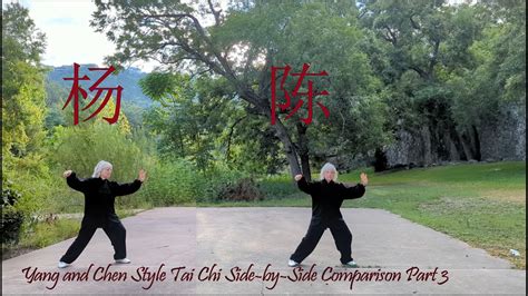 Yang And Chen Style Tai Chi Side By Side Comparison Part Youtube