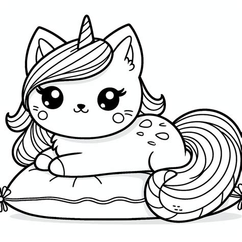 Dibujo Para Colorear Gato Unicornio Dibujos Para Colorear Ni O