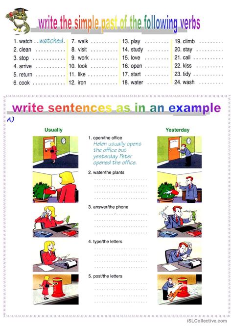 Simple Past Regular Verbs English ESL Worksheets Pdf Doc