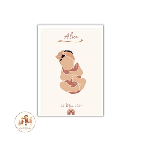 Poster zur Geburt eines Mädchens Baby Poster Baby Vornamen Poster