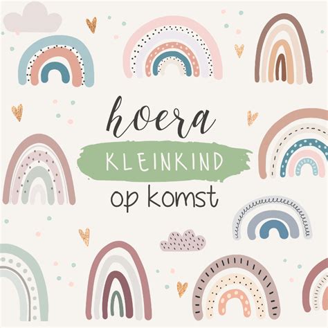 Felicitatiekaart Met Regenboogjes Kleinkind Op Kaartje2go