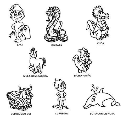 Folclore Brasileiro Para Colorir Desenhos Imprimir