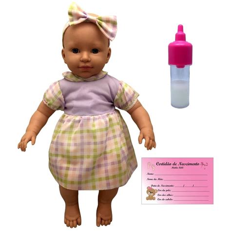 Boneca Grande Bebê Menina Bambola Emite Fala Frases Bebezão De 52