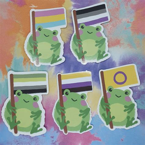LGBTQ Pride Flag Frog Stickers Etsy
