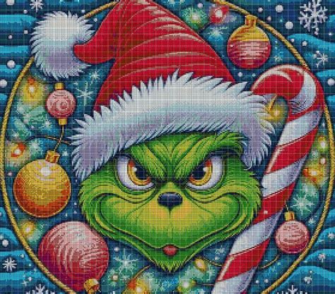 Grinch Cross Stitch Pattern Christmas Pattern Christmas Ball Pdf