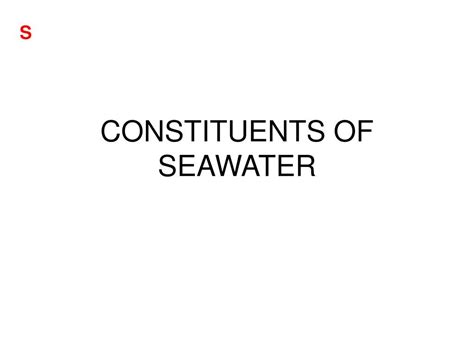 PPT CHAPTER 5 Water And Seawater PowerPoint Presentation Free