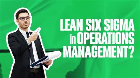LEAN SIX SIGMA In OPERATIONS MANAGEMENT Simplicity Consultancy YouTube