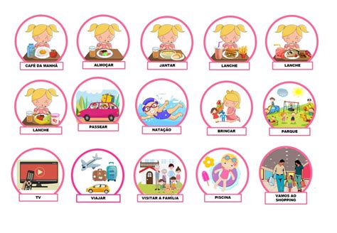 30 atividades de Rotina diária infanil Elo7 Produtos Especiais