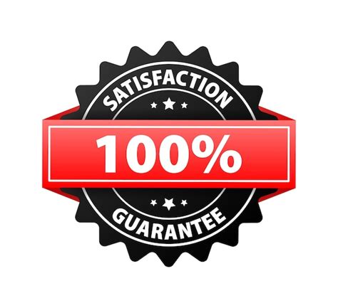 Premium Vector Percent Satisfaction Guarantee Label Guarantee Badge