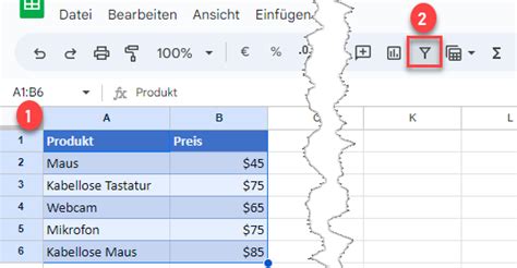 Gefilterte Daten Sichtbare Zellen In Excel G Sheets Kopieren