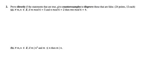 solved 2 prove directly if the statements that are true