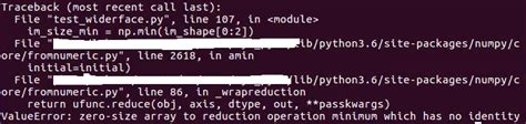 ValueError Zero Size Array To Reductton Operation Minimum Whtch Has