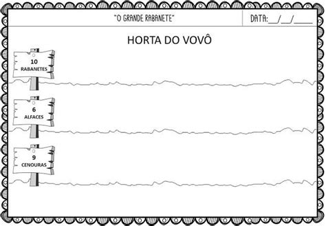 SEQUÊNCIA DIDÁTICA O LIVRO O GRANDE RABANETE PARA Atividades de