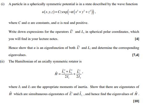 solved i a particle in a spherically symmetric potential