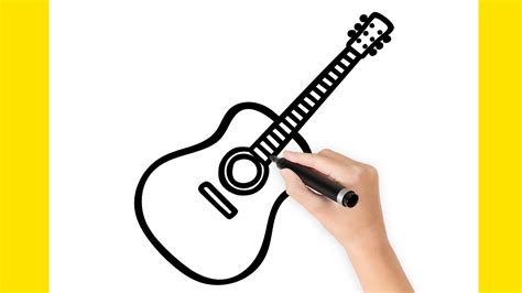 COMO DIBUJAR UNA GUITARRA ACÚSTICA YouTube