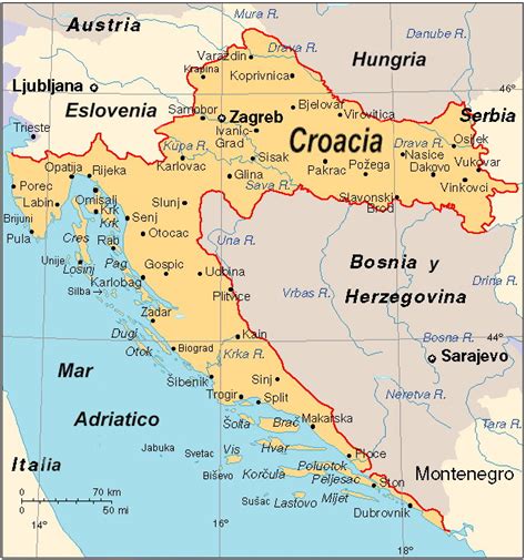 Croacia Mapa Mapa Grande Da Cro Cia Mapa De Croacia Pol Tico Con 5824