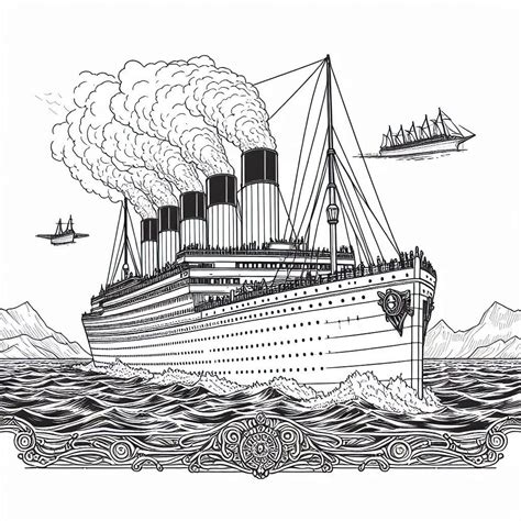 Ausmalbild Titanic Coloring Plates Kind
