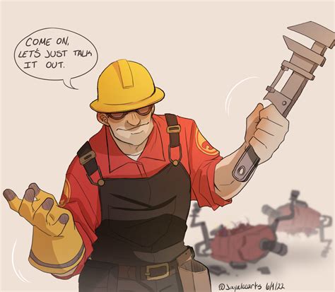 Nah He Just Wants To Talk TF2 Engineer Fanart In 2023 Team Fortress
