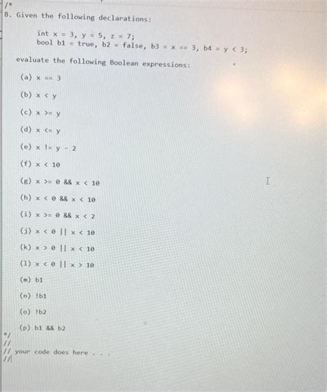 solved 8 given the following declarations int