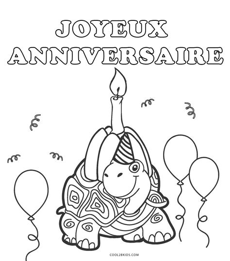 Coloriages Joyeux Anniversaire Coloriages Gratuits à Imprimer