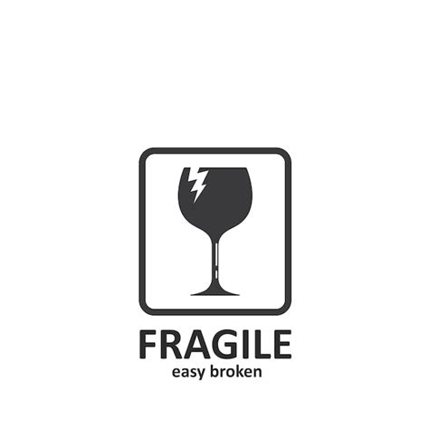 Premium Vector Fragile Sign Icon Vector Illustration Design Template