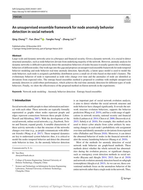 an unsupervised ensemble framework for node anomaly behavior detection in social network