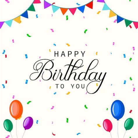 Vecteur De Joyeux Anniversaire Vecteur Premium