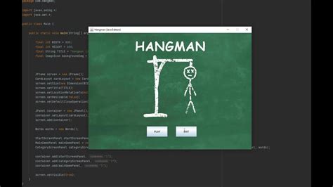 hangman game in java and swing youtube