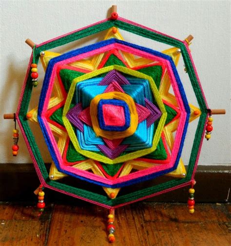 Tejido Huichol Sagrada Geometria Mandala Ojo De Dios Boho Style