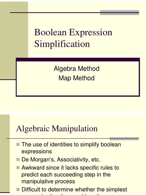6 boolean expression simplification pdf