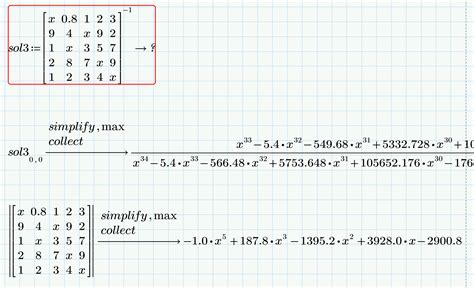 solved symbolic calculation of determinant ptc community