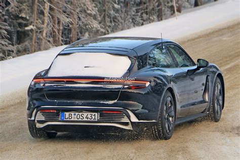 Facelifted Porsche Taycan Sport Turismo Spied Naked In A Winter