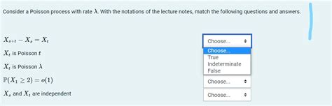 solved consider a poisson process with rate 1 with the