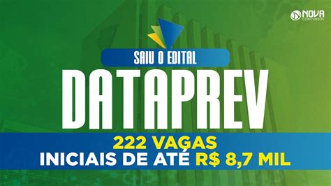 Edital Publicado Concurso DATAPREV 222 Vagas E Iniciais De R 8 7 Mil