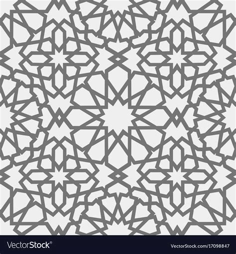 Islamic Pattern Seamless Arabic Geometric Vector Image