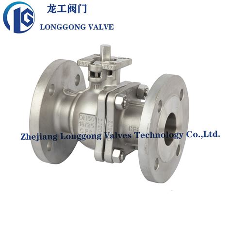 GB API JIS DIN 2PC 150lb Flanged Ball Valve Wcb SS304 SS316 Ball Valve