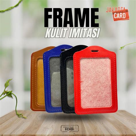 Jual FRAME Casing Tempat ID Card Holder KULIT Imitasi Portrait Shopee