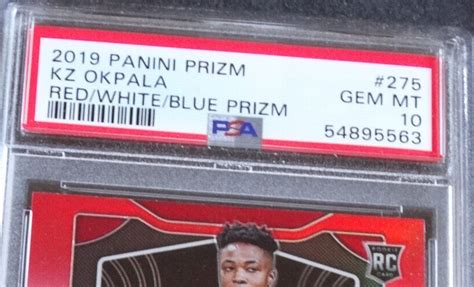 2019 Panini Prizm 275 KZ Okpala Red White Blue Basketball Card PSA 10