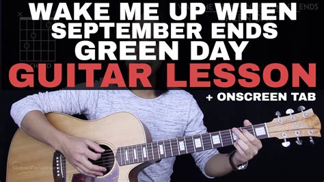 Wake Me Up When September Ends Guitar Tutorial Green Day Guitar