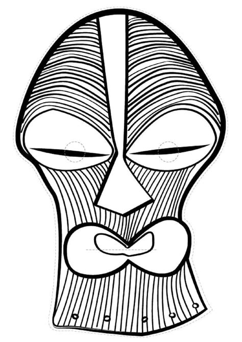 Coloriage Masque Africain T L Charger Et Imprimer Gratuit Sur