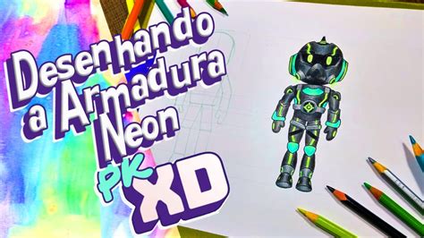 COMO DESENHAR AS ARMADURAS DO PKXDUniverse ARMADURA NEON YouTube