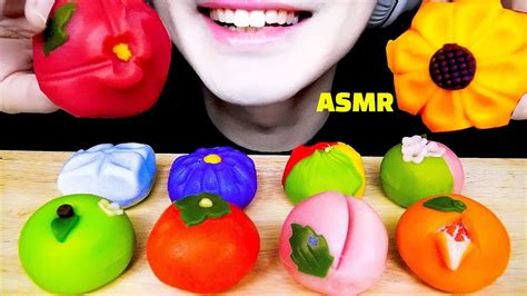 ASMR MUKBANG FRUITS RICE CAKE 과일 화과자 먹방 YouTube