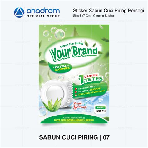 Jual Sticker Kemasan Sabun Cuci Piring Persegi L Sticker Label