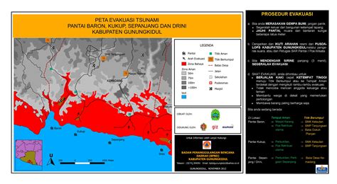 Tsunami Kit Peta Evakuasi Tsunami Diy Gunungkidul