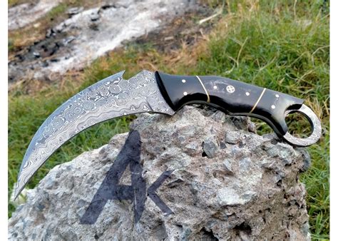 DAMASCUS KARAMBIT KNIFE HANDMADE AK Industry