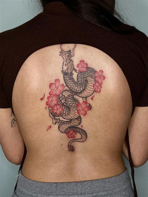 Aggregate More Than 66 Cherry Blossom Dragon Tattoo In Cdgdbentre