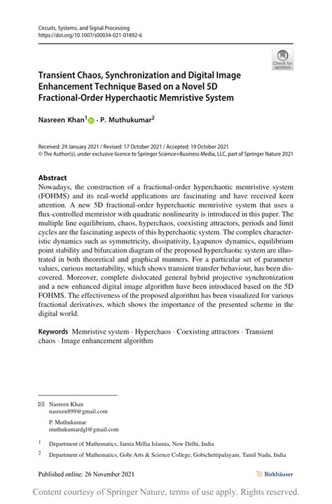 transient chaos synchronization and digital image enhancement technique based on a novel 5d
